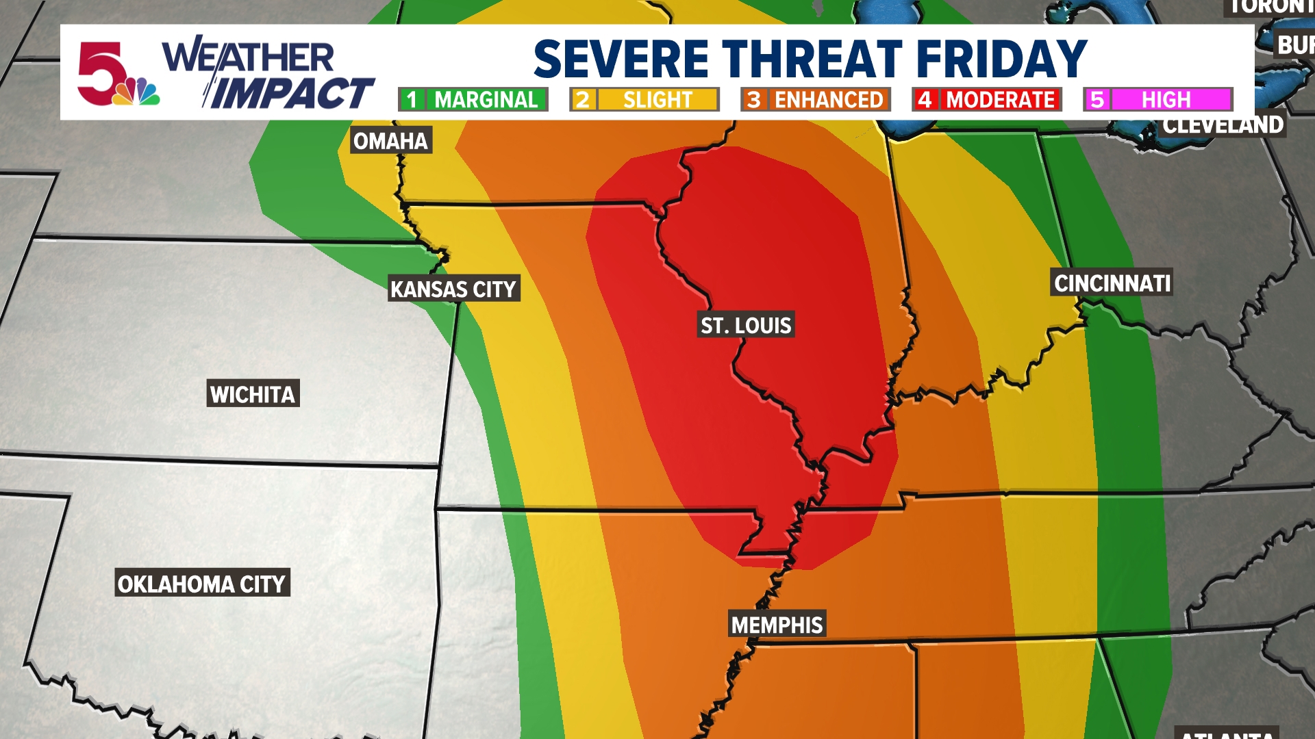 Weather Impact Alert for our first real threat for severe weather late ...