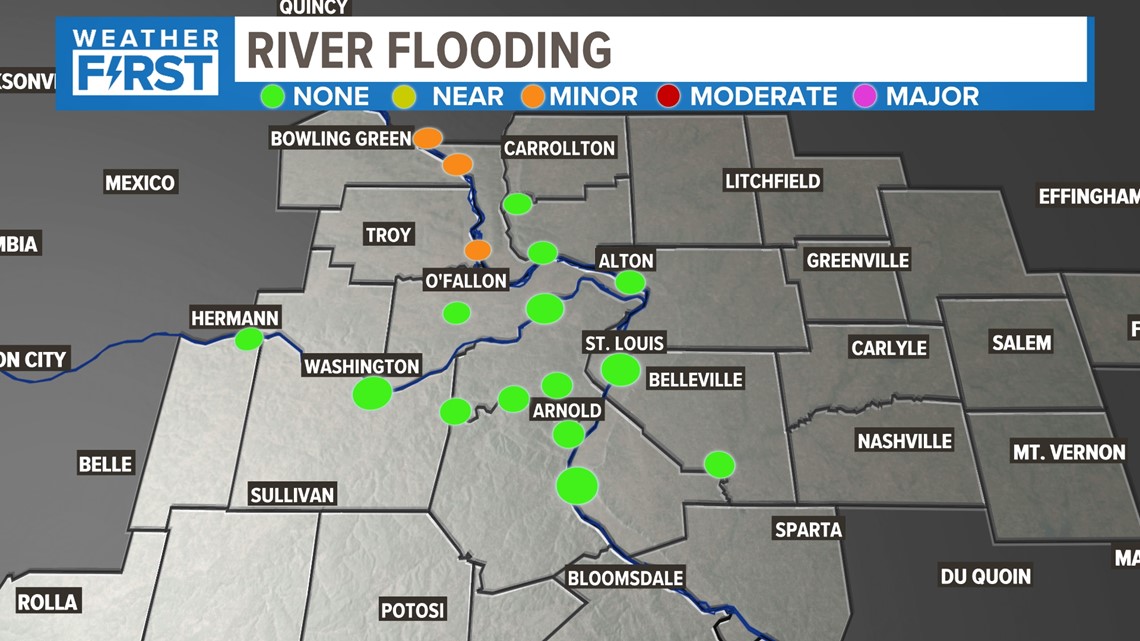 St. Louis weather: River flooding increases | ksdk.com
