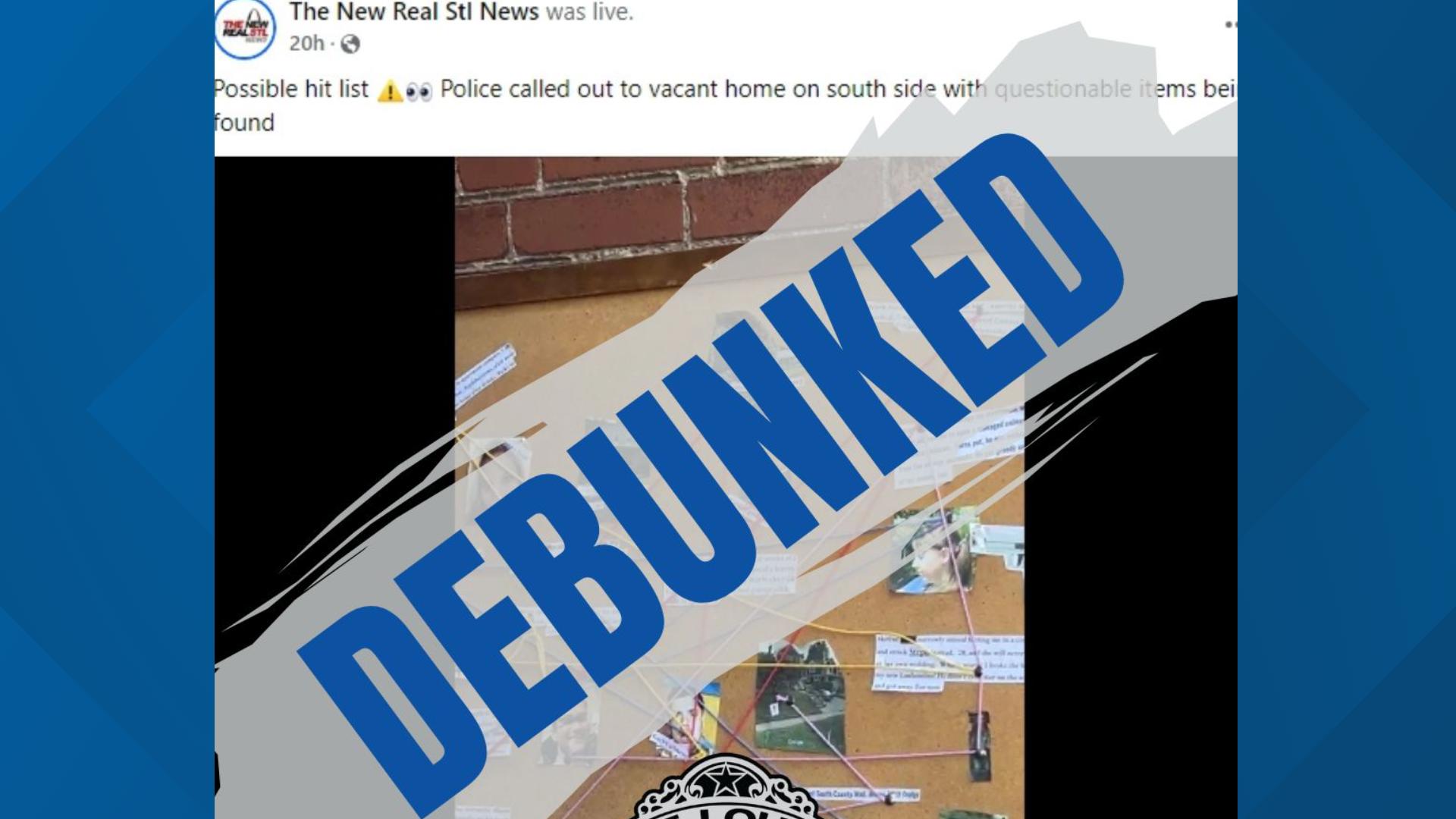 St. Louis police refute viral 'hit list' claims | ksdk.com