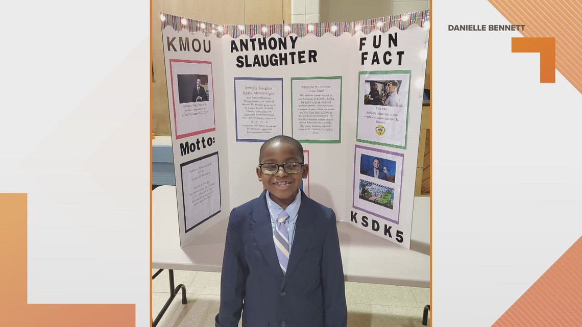 Young fan does school report on Meteorologist Anthony Slaughter | ksdk.com