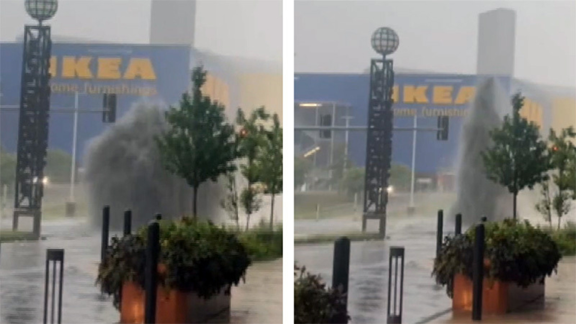 Storm water erupts from drain in St. Louis shopping, entertainment area ...