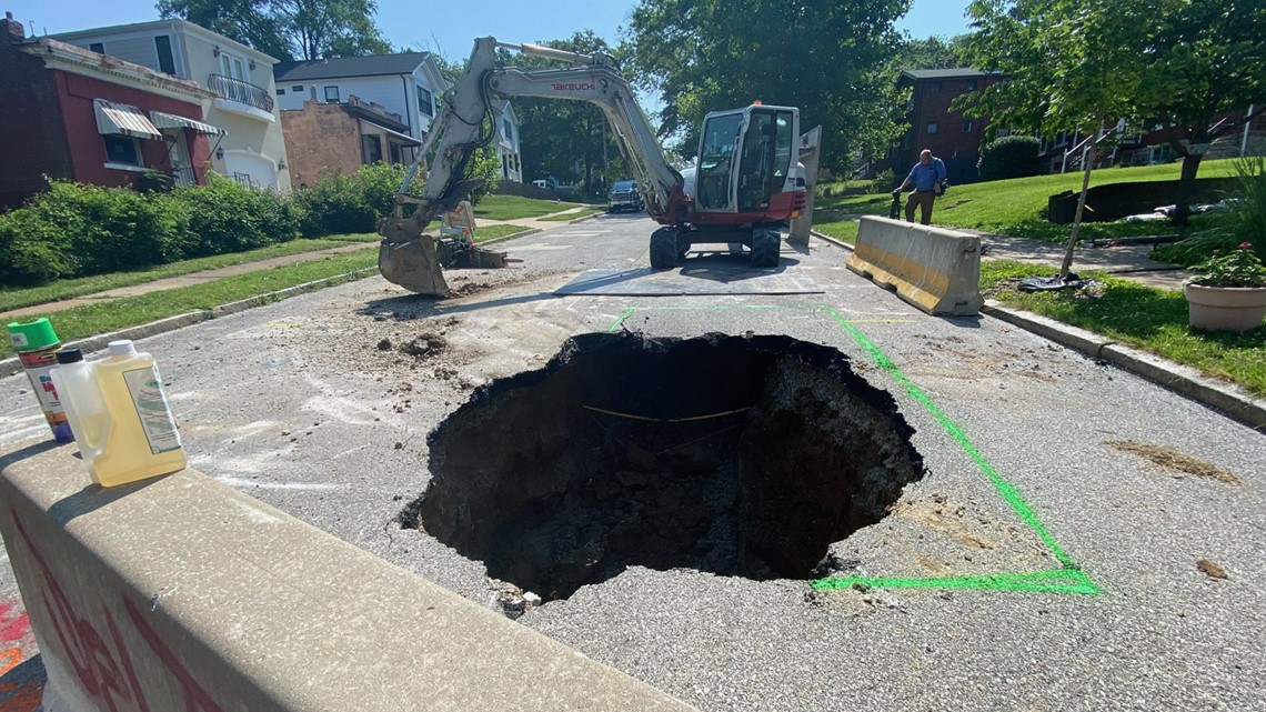 St. Louis' Dogtown neighborhood's sewer line collapses | ksdk.com