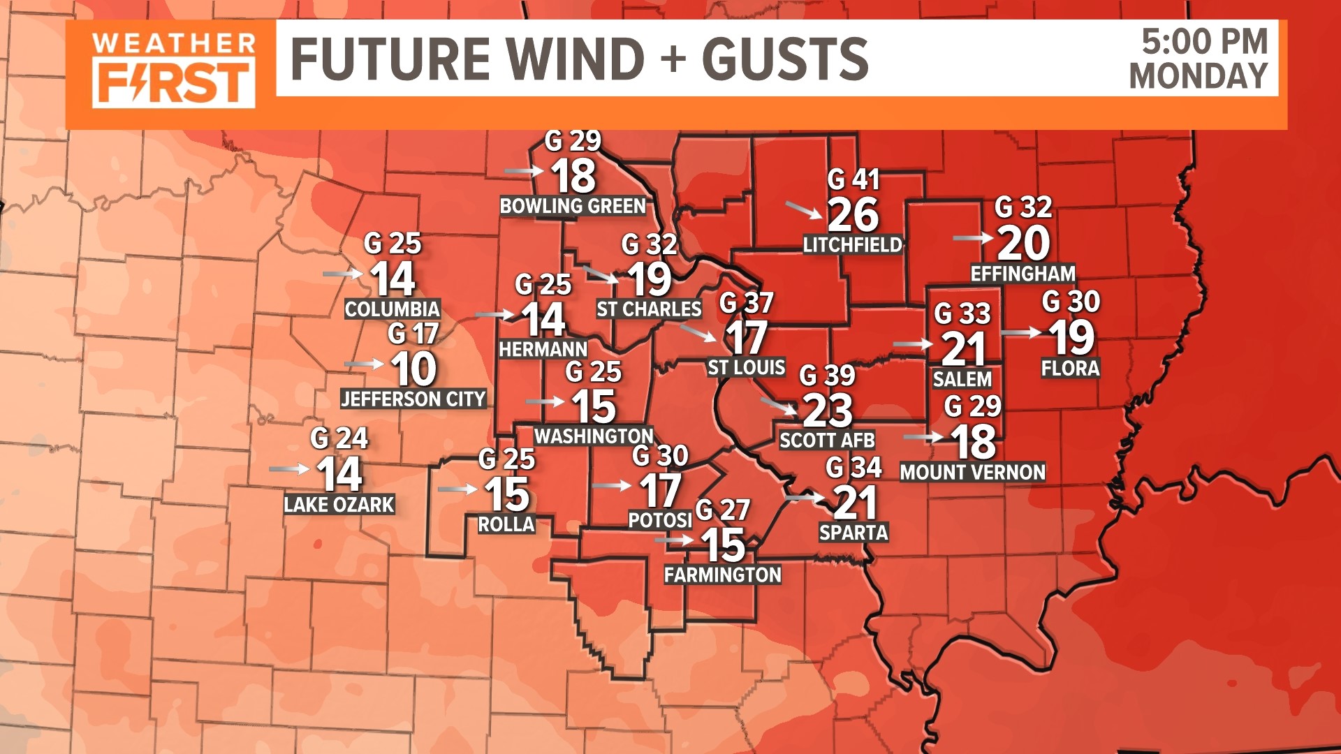 St. Louis Weather Alert: Isolated storms, strong winds Monday | ksdk.com
