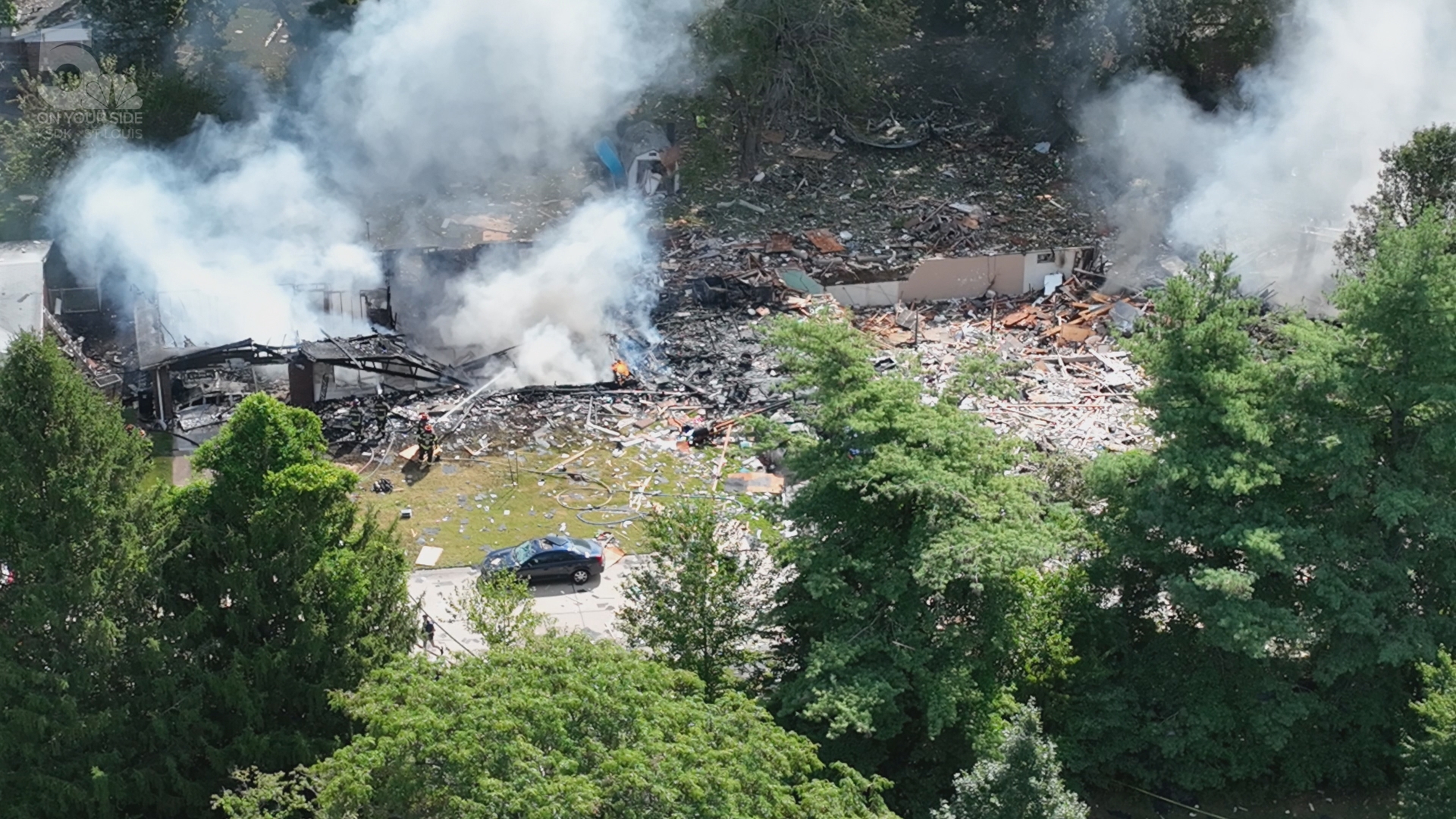 Video shows moment house explodes in St. Louis County | ksdk.com