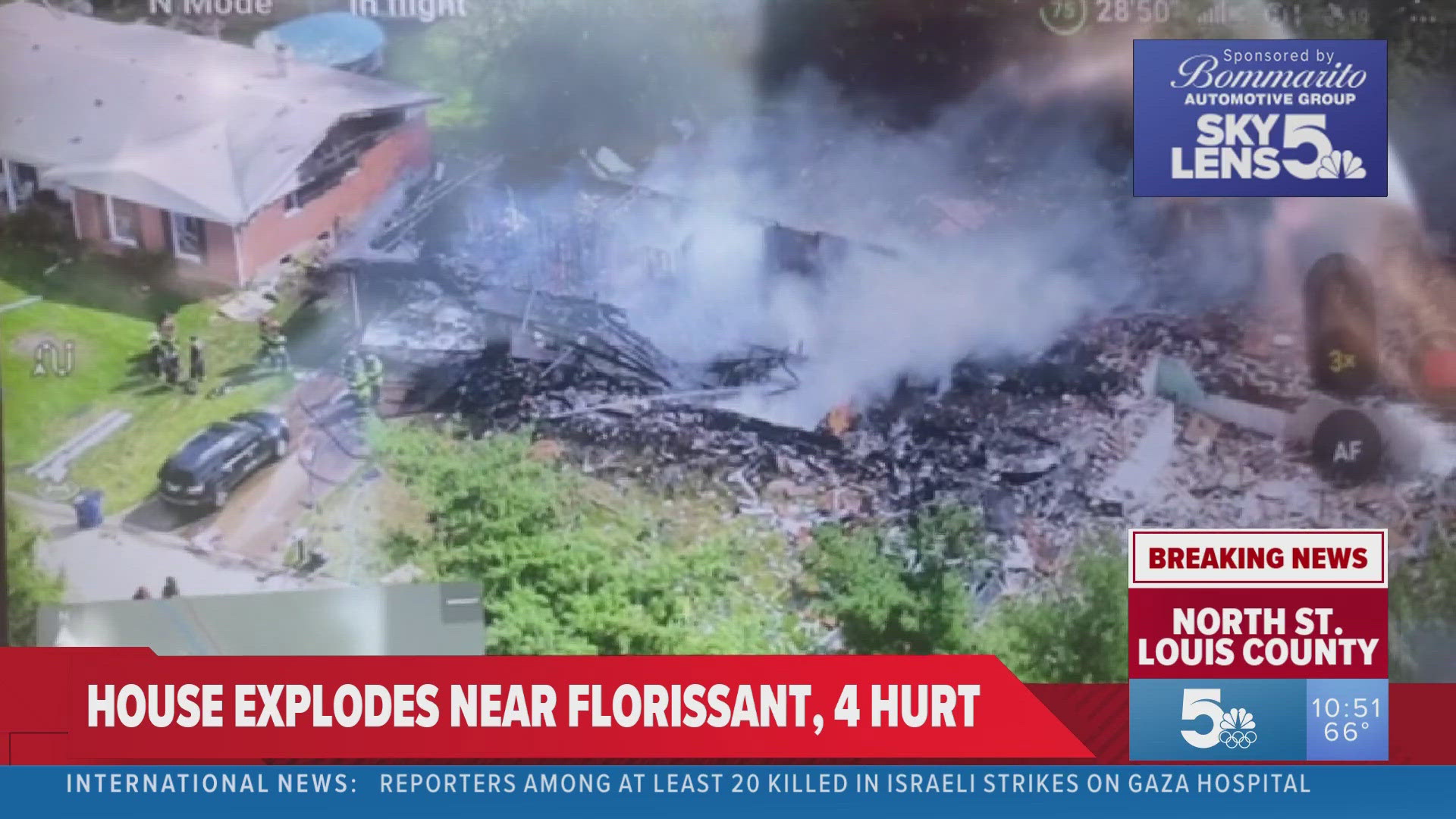 Drone footage - Home explosion, fires in Florissant, Missouri | ksdk.com