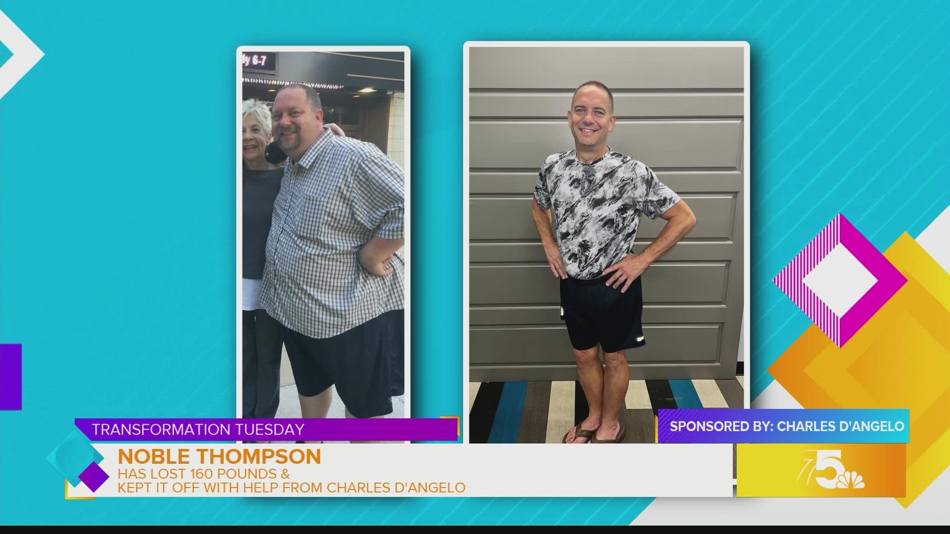 Transformation Tuesday: Noble Thompson has lost 160 pounds and kept it off with help from ...