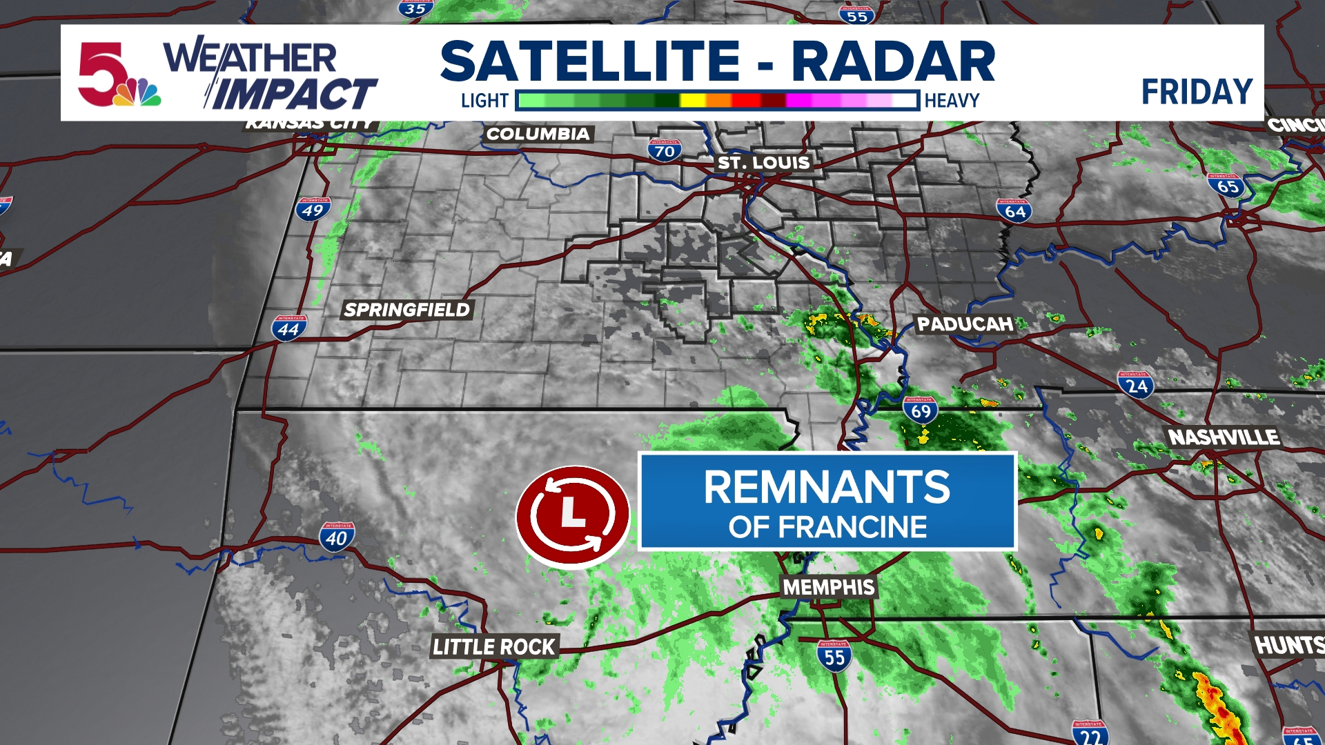 Spotty rain, thunder over the weekend, lots of dry time | ksdk.com