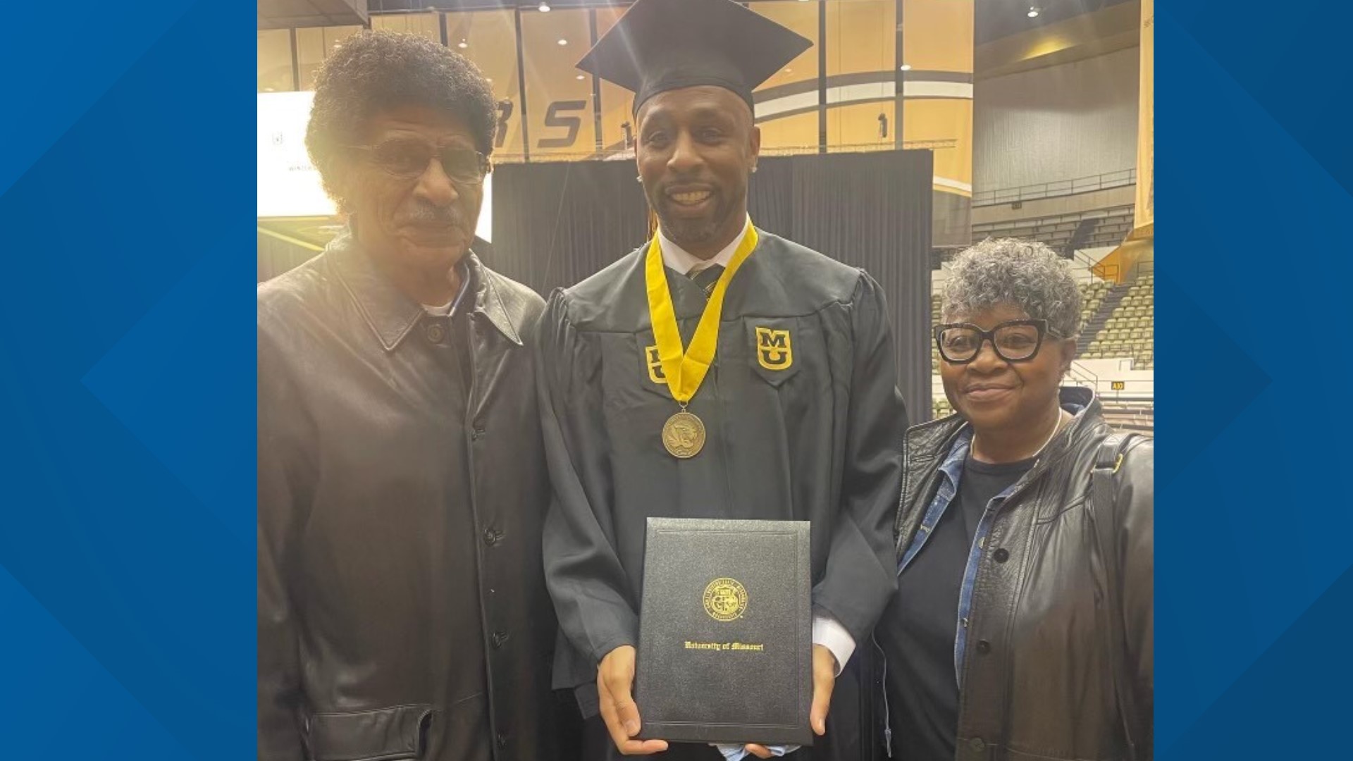 Former Mizzou star Justin Gage complete degree 20 years later | ksdk.com