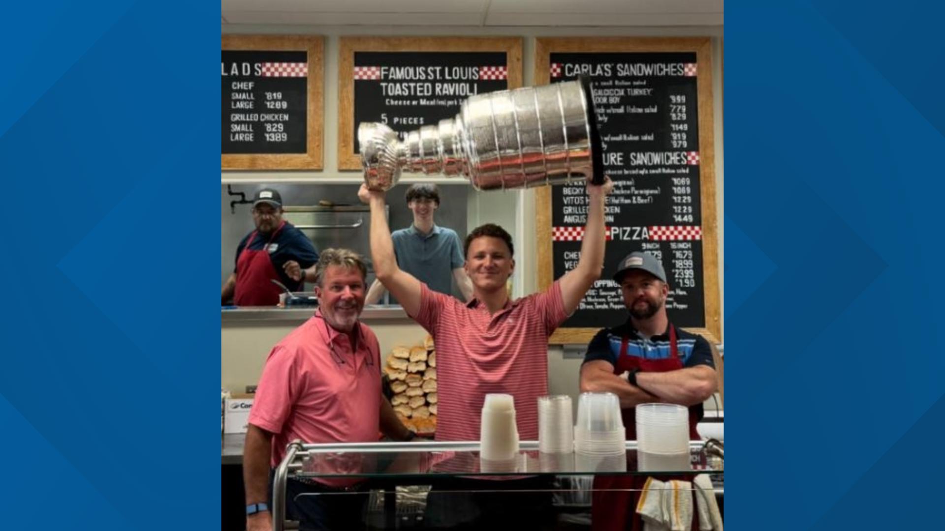 Matthew Tkachuk brings Stanley Cup around St. Louis | ksdk.com