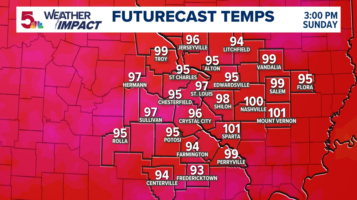 Heat wave hits St. Louis this weekend, bringing top 5 warmest days this year | ksdk.com