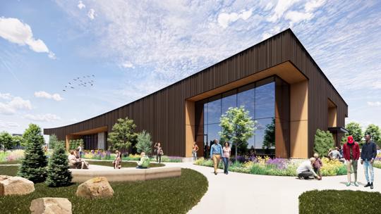Construction on new St. Louis County Library Chesterfield Branch to ...