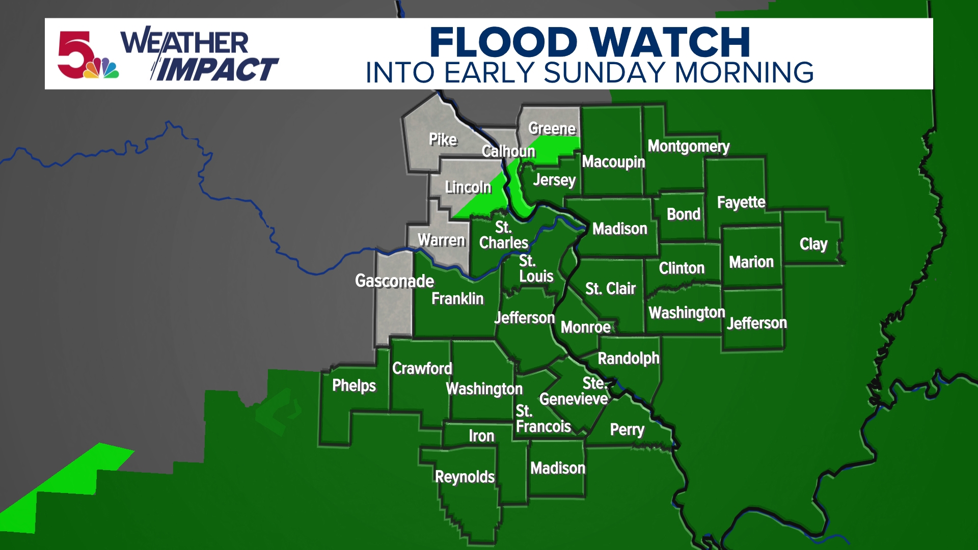 St. Louis weekend flood risk spikes as downpours near, meteorologists say | ksdk.com