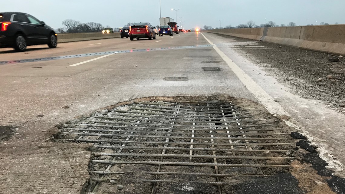Potholes causing flat tires on I-255 in Illinois | ksdk.com