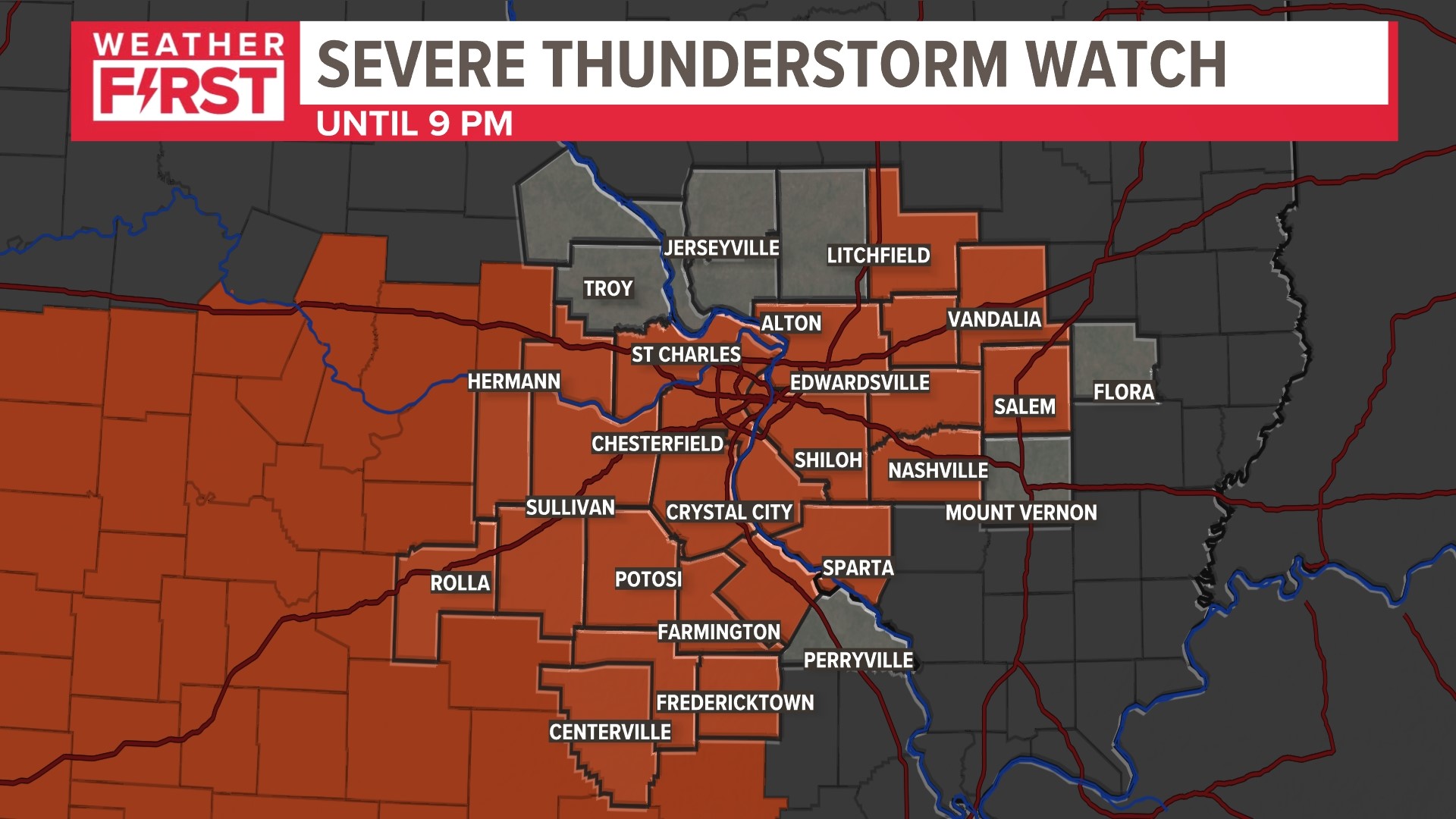 Storm Alert: Severe weather threat over for Monday night | ksdk.com