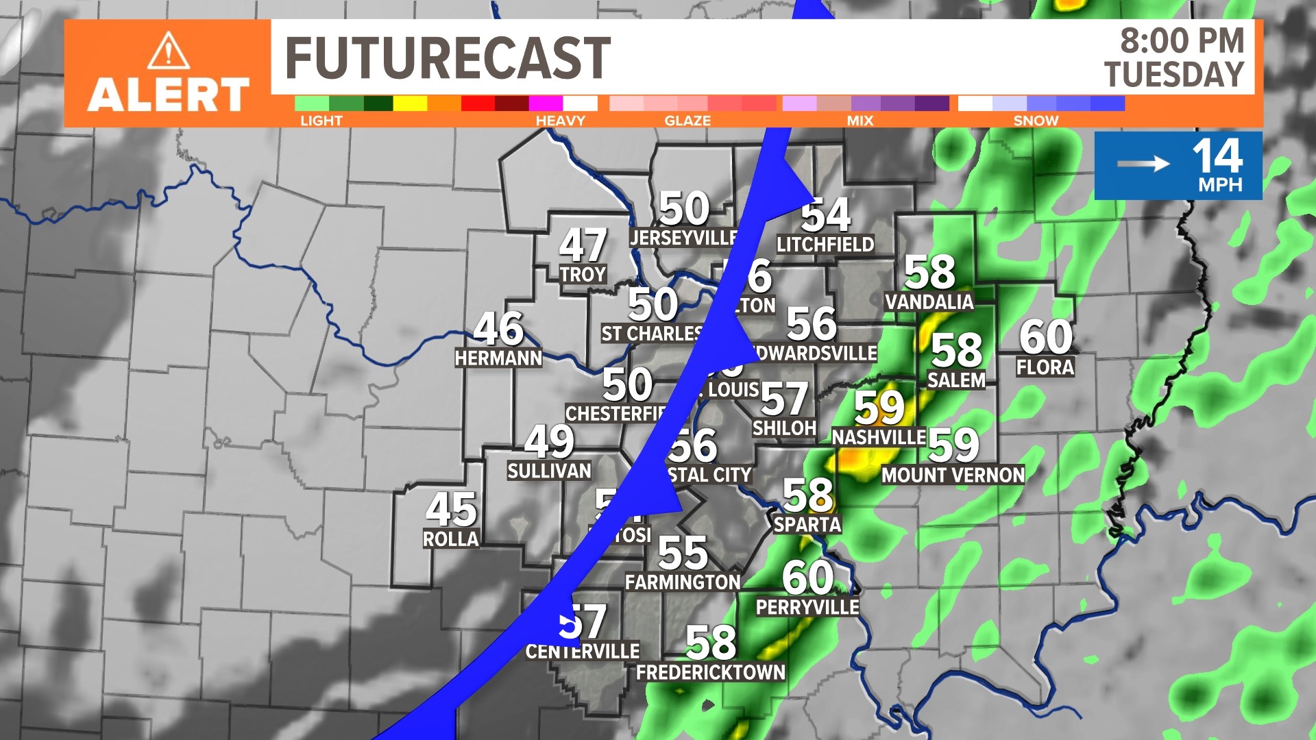 St. Louis weather forecast: Storms, wind Tuesday | ksdk.com