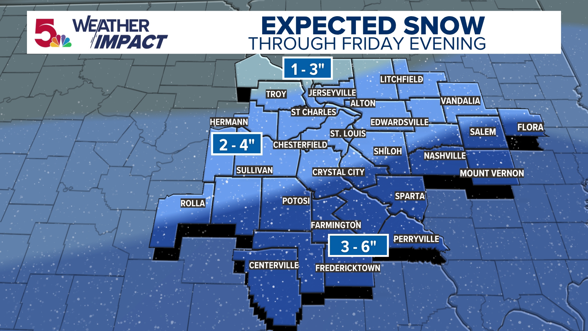 Weather Impact Alert for Friday with a round of light snow expected in St. Louis | ksdk.com