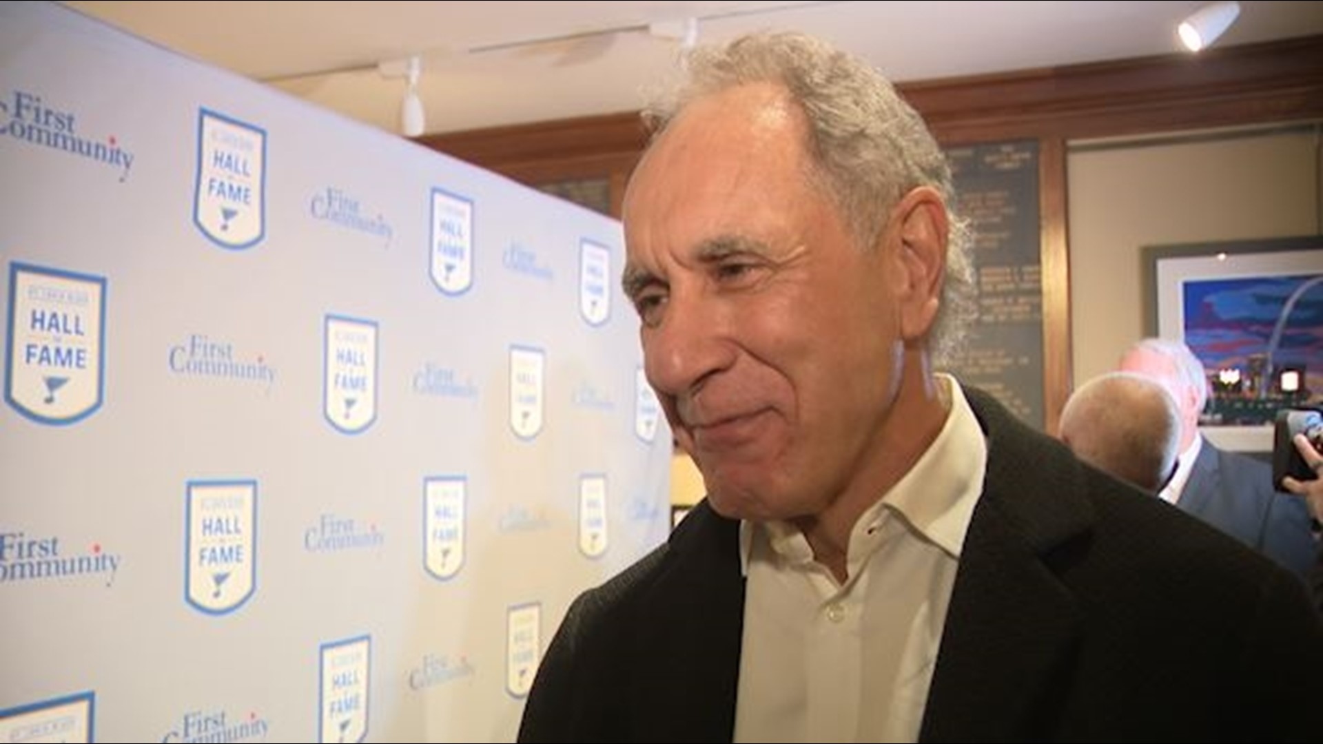 Blues goaltender Mike Liut talks about being inducted into team's hall ...