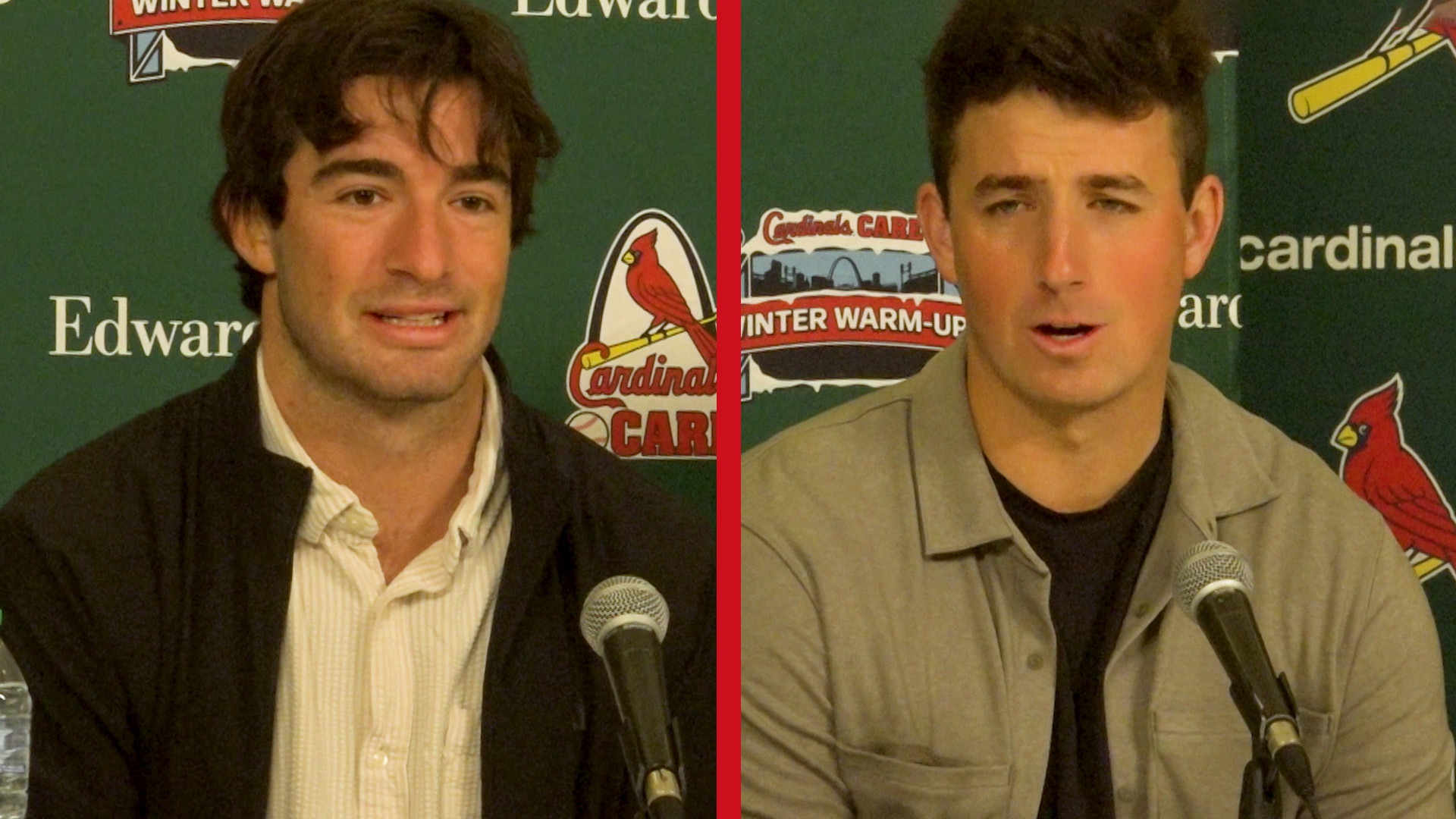 St. Louis Cardinals Thomas Saggese and Michael McGreevy talk with media ...