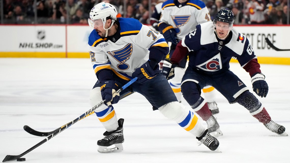 Blues lose fourth straight game, fall to Avalance 4-1 | AP | ksdk.com
