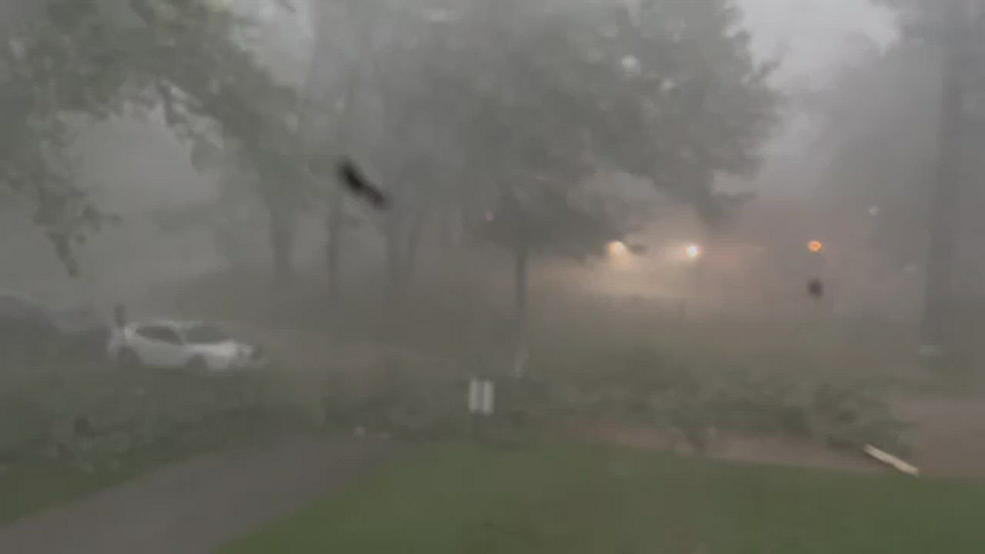 Tree limbs pulled off in strong storm in Lakeshire Wednesday night ...