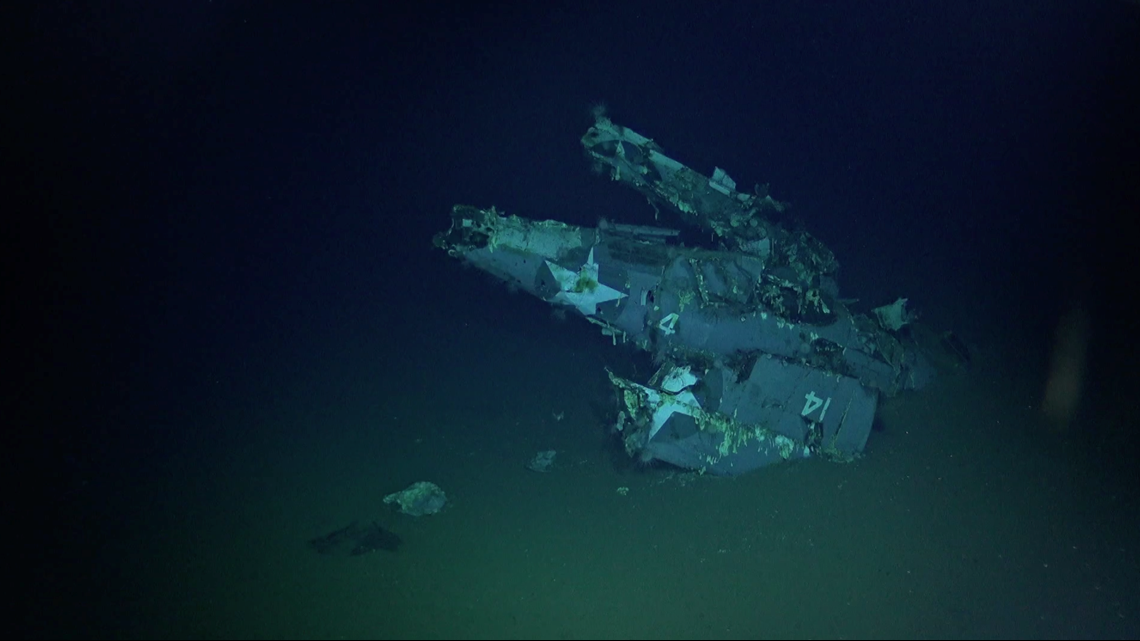 Underwater images released showing USS Hornet wreckage 76 years after ...