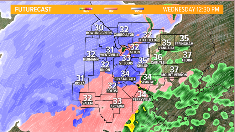 St. Louis Weather Tracking snow, sleet impact on evening commute | ksdk.com