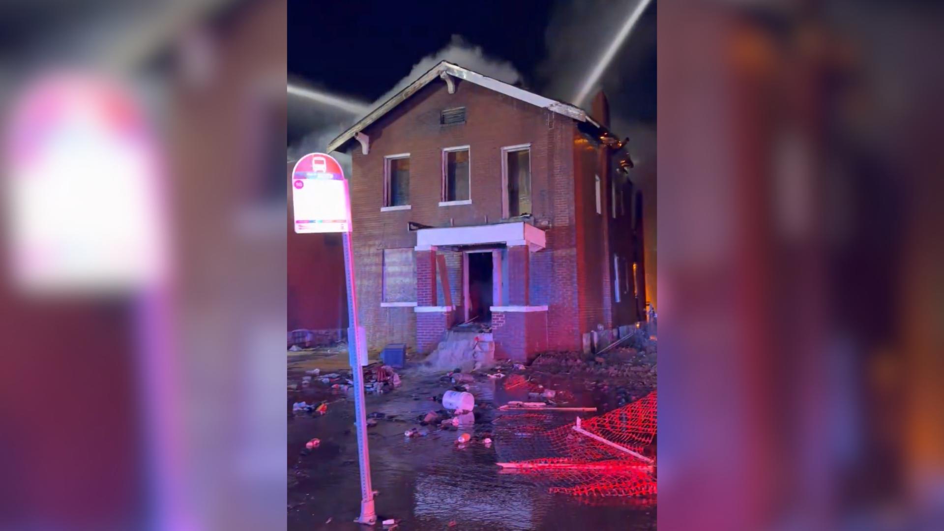 2 hospitalized after being rescued from burning vacant building in St ...