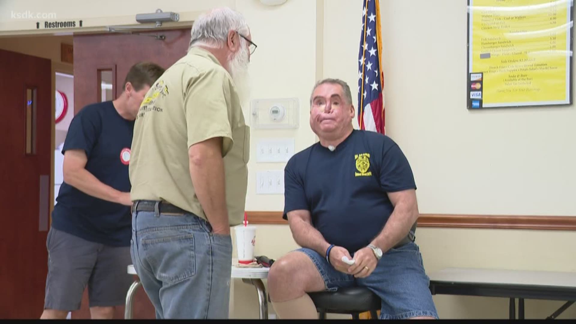 Wounded officer continues to save lives with annual blood drive | ksdk.com