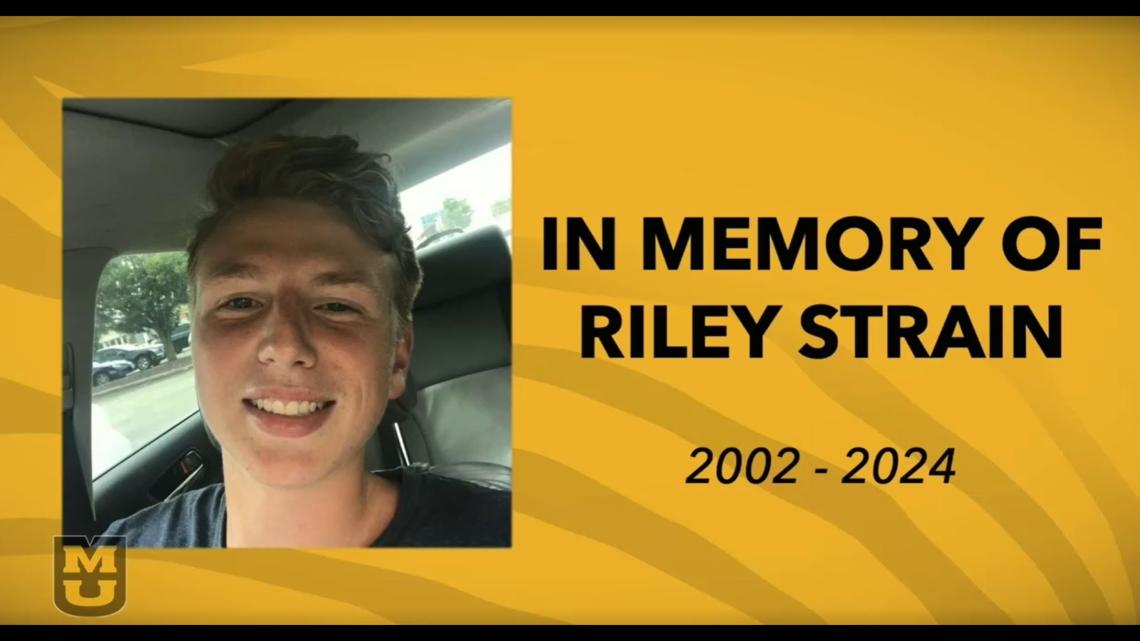 Mizzou graduate Riley Strain's parents accepts his degree | ksdk.com