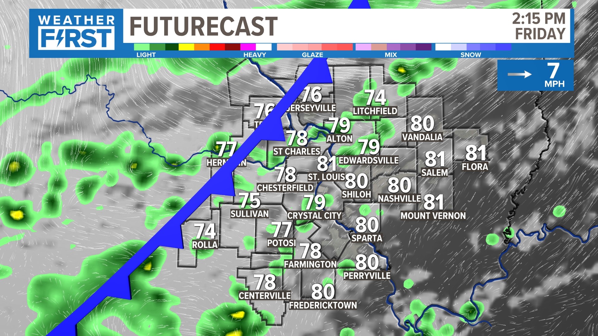 Cold front delivers rain, refreshing temperatures to St. Louis | ksdk.com