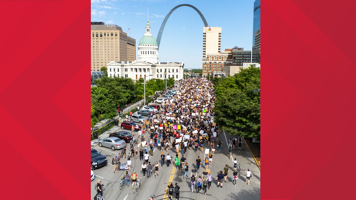 Photos: Protesters march through downtown St. Louis Monday | ksdk.com