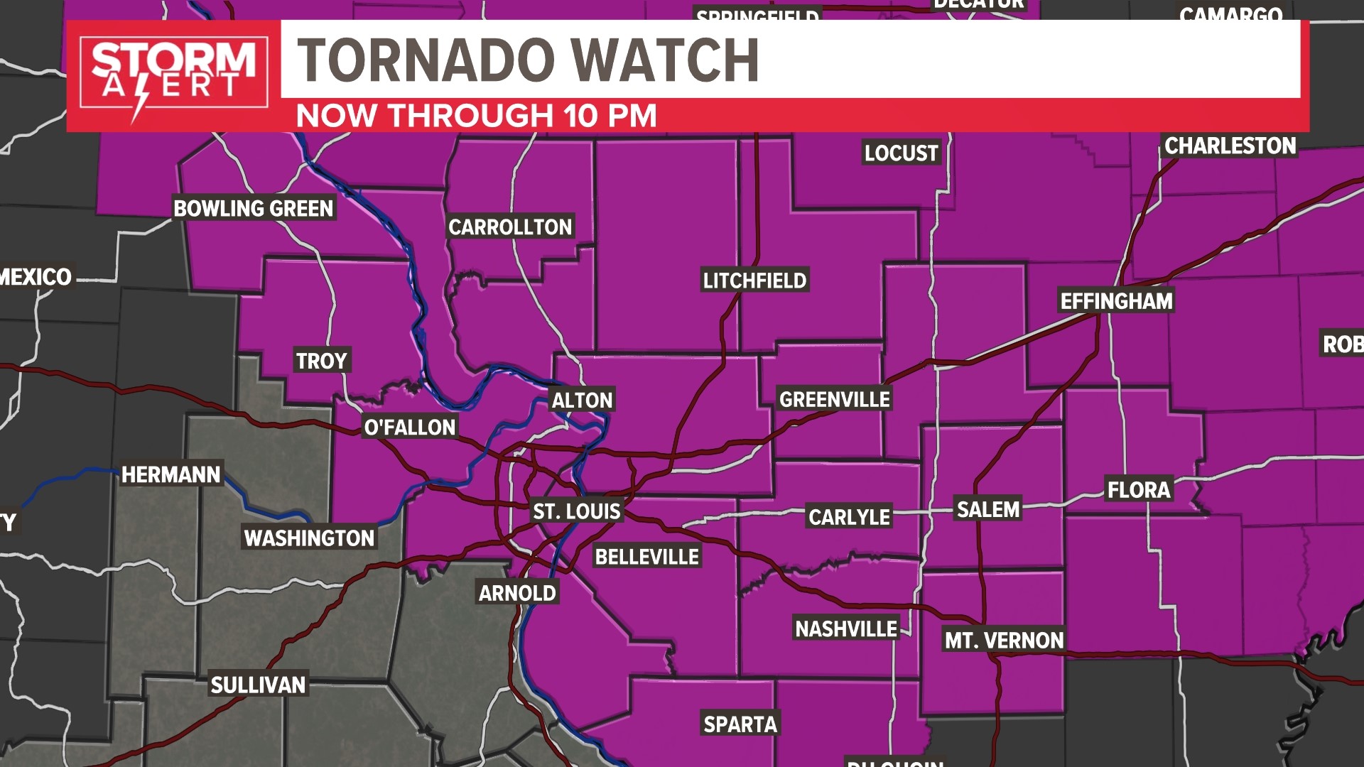 Risk for severe storms Sunday evening in St. Louis region | ksdk.com