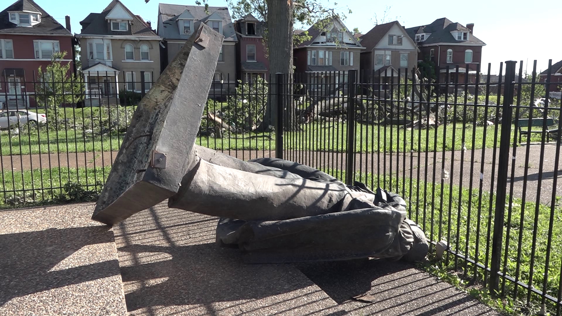 MLK statue knocked down after tornado hits St. Louis neighborhood ...