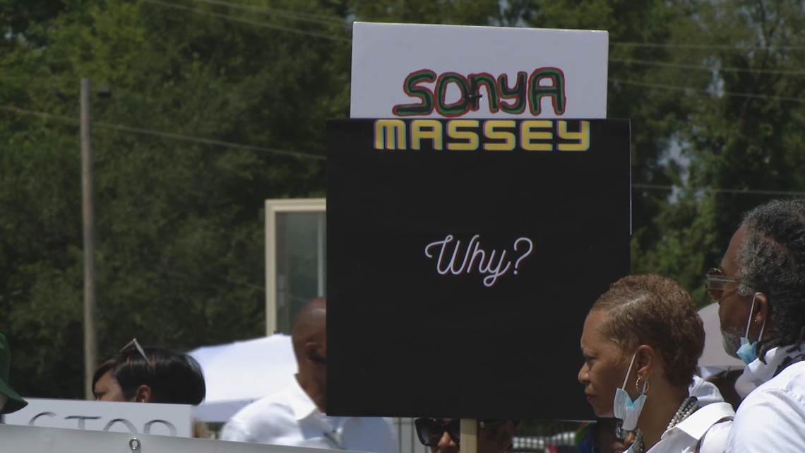 East St. Louis march honors Sonya Massey, 1917 silent march | ksdk.com