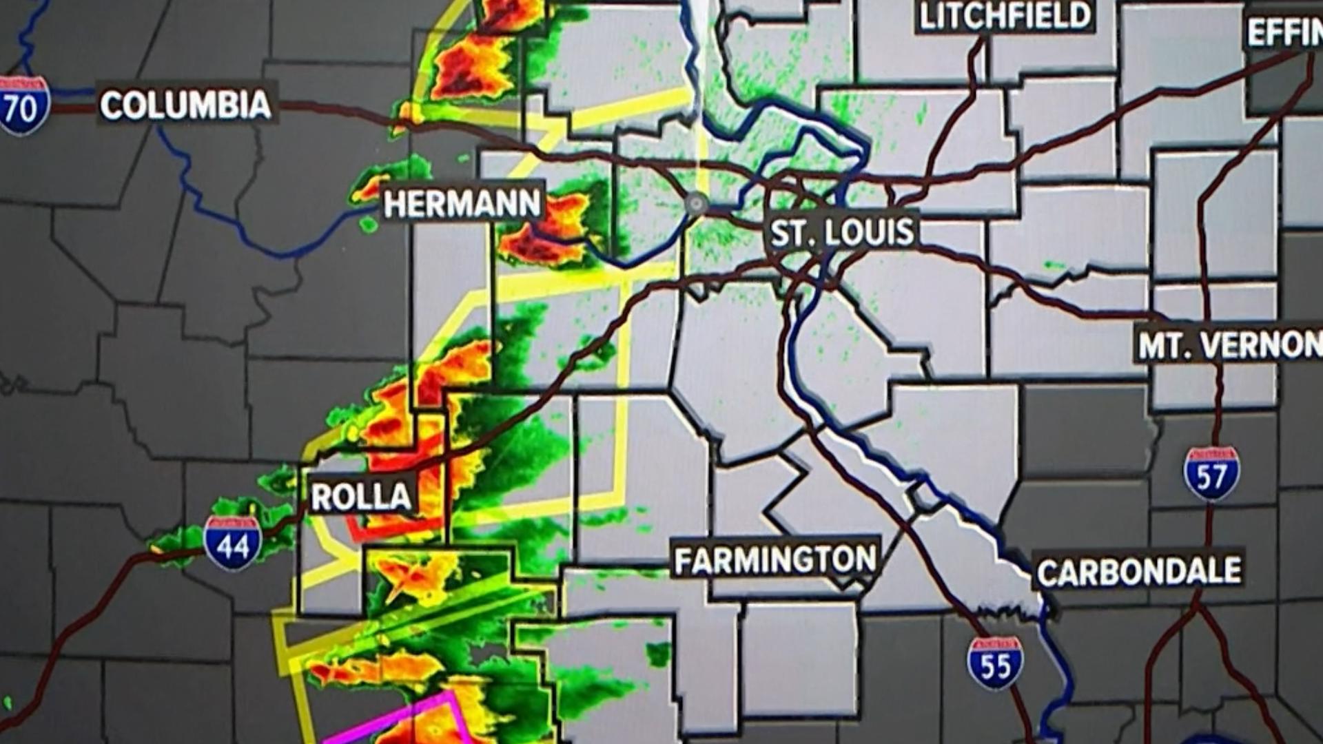 St. Louis live storm radar on May 16 | Tornadoes and hail possible | ksdk.com