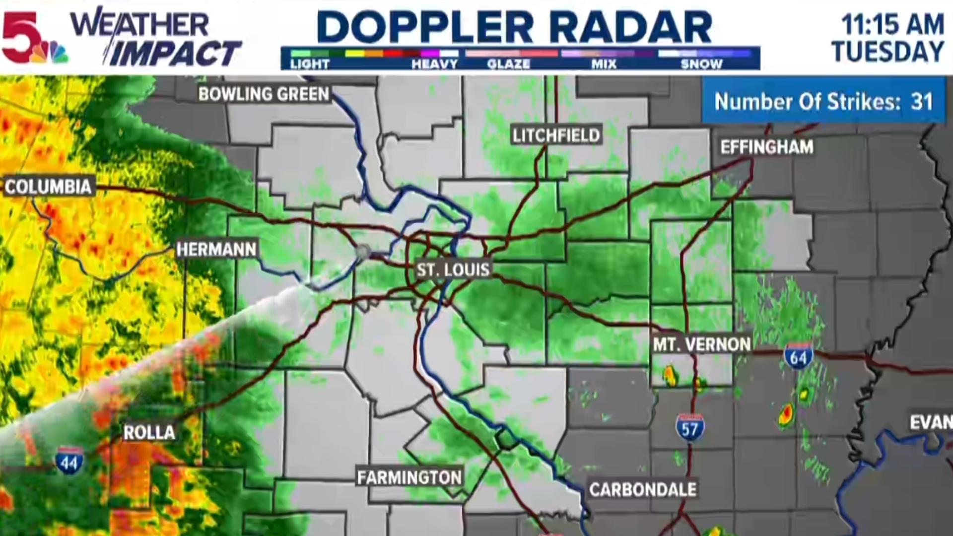 St. Louis live weather radar shows storms moving in Tuesday | ksdk.com