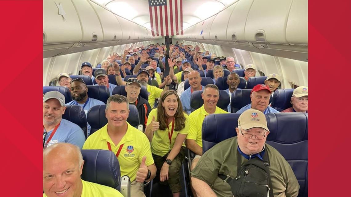 Greater St. Louis Honor Flight takes dozens of veterans to nation's ...