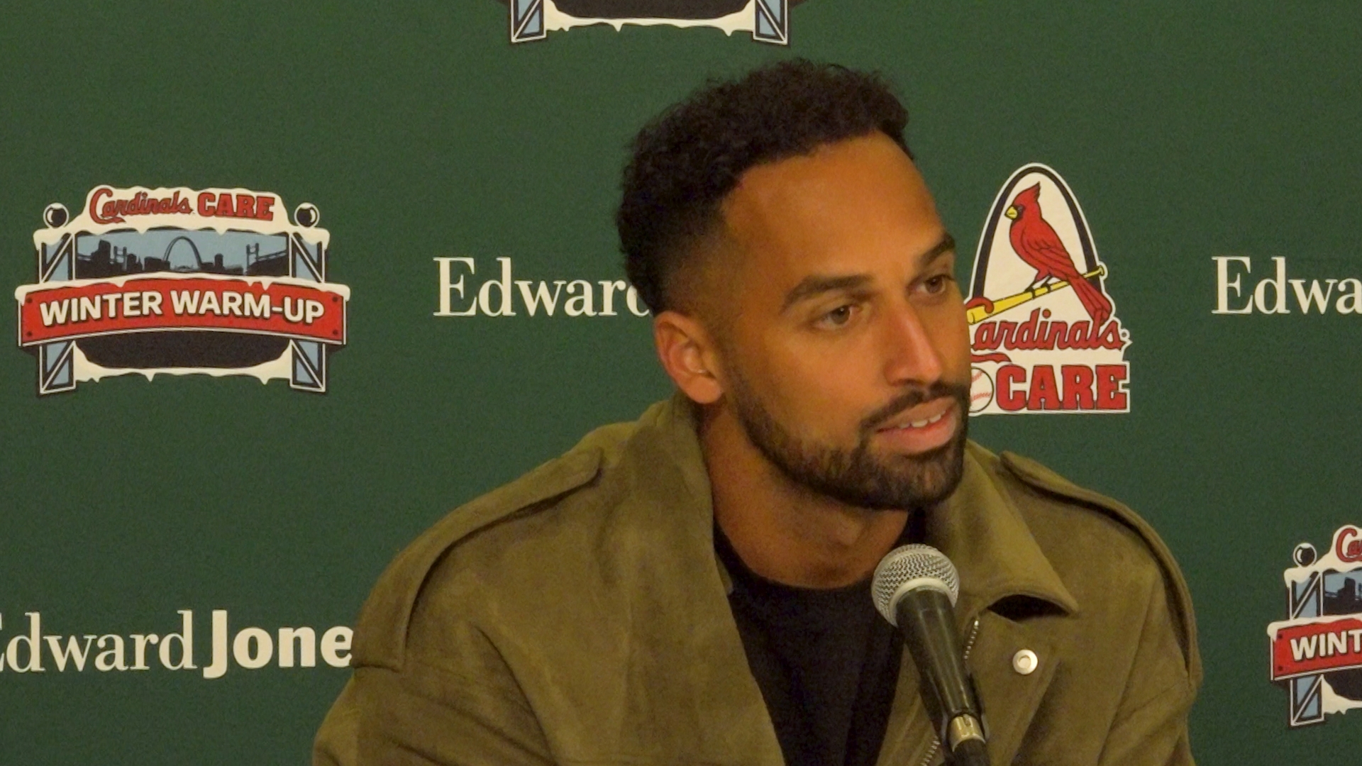 St. Louis Cardinals infielder José Fermín talks with media at 2026 ...