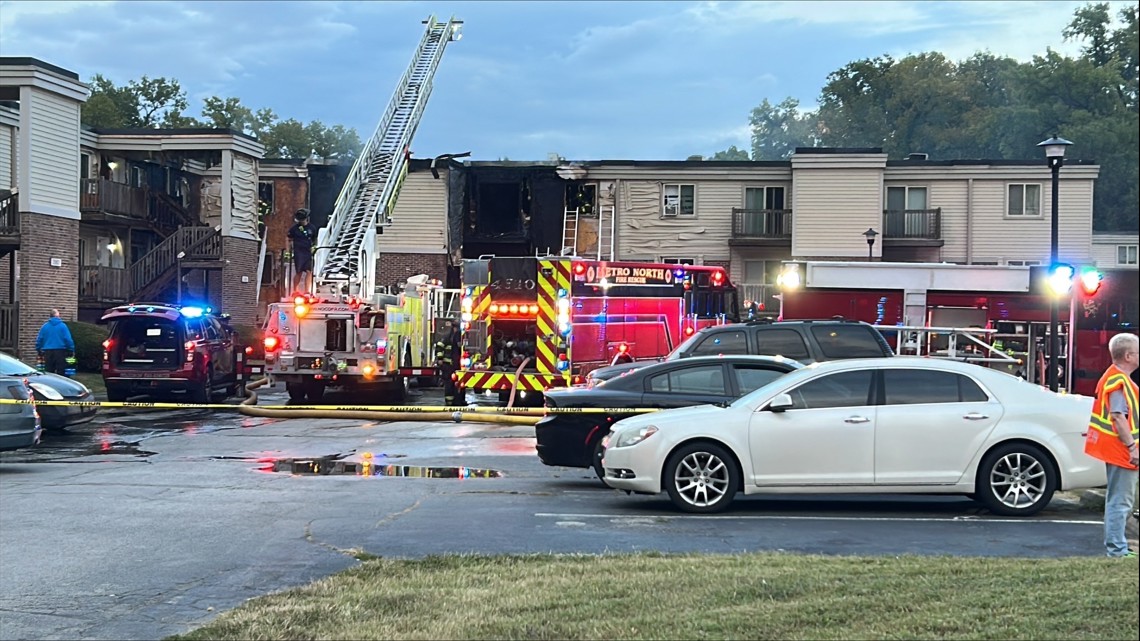 Ferguson apartment fire injures 2, damages 16 units | ksdk.com