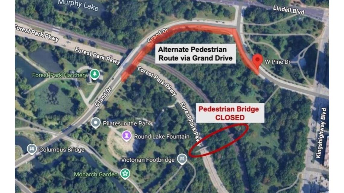 Car strike closes and prompts demolition of Forest Park bridge | ksdk.com