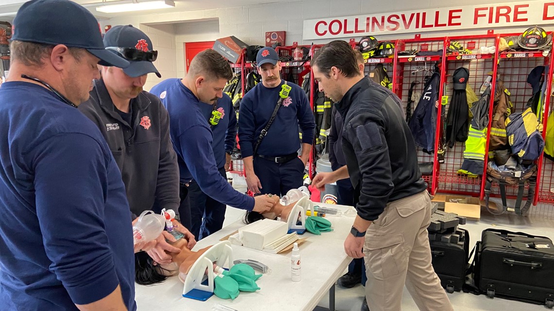 Collinsville Fire Department holds school shooter training | ksdk.com