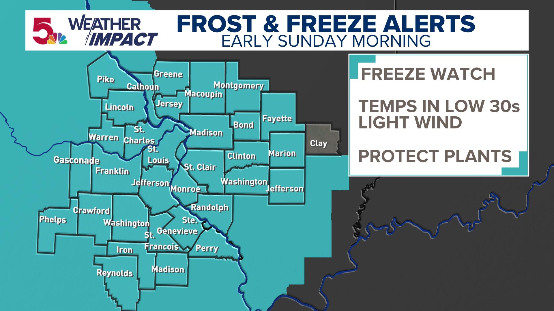 Freeze watch issued for St. Louis region, signaling plants are in ...
