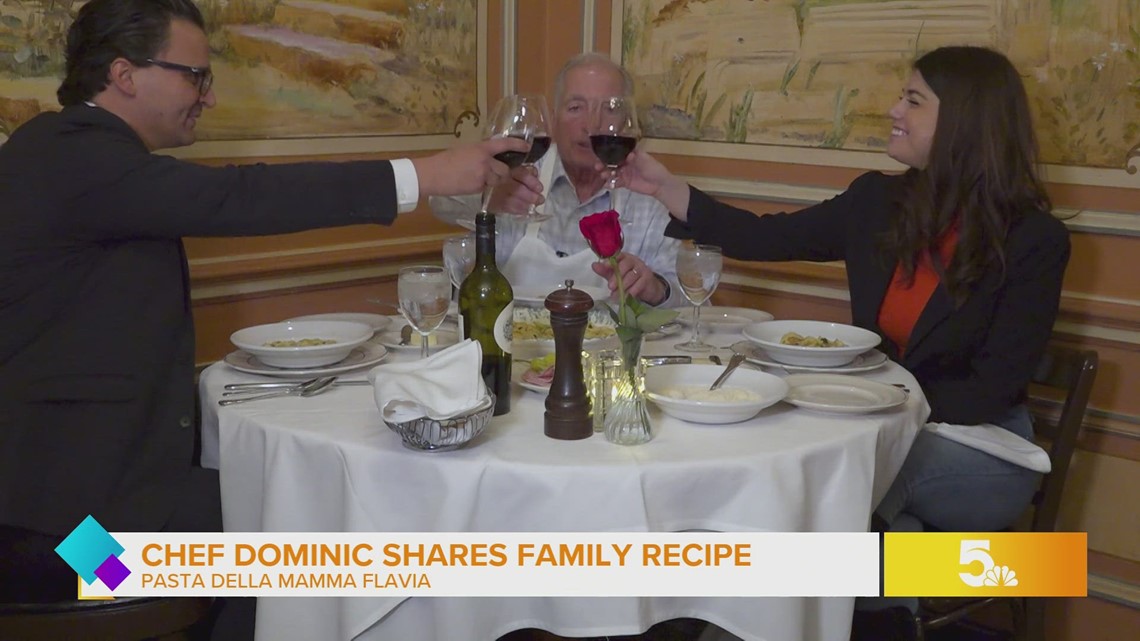 Chef Dominic shares a family recipe: Pasta Della Mamma Flavia | ksdk.com