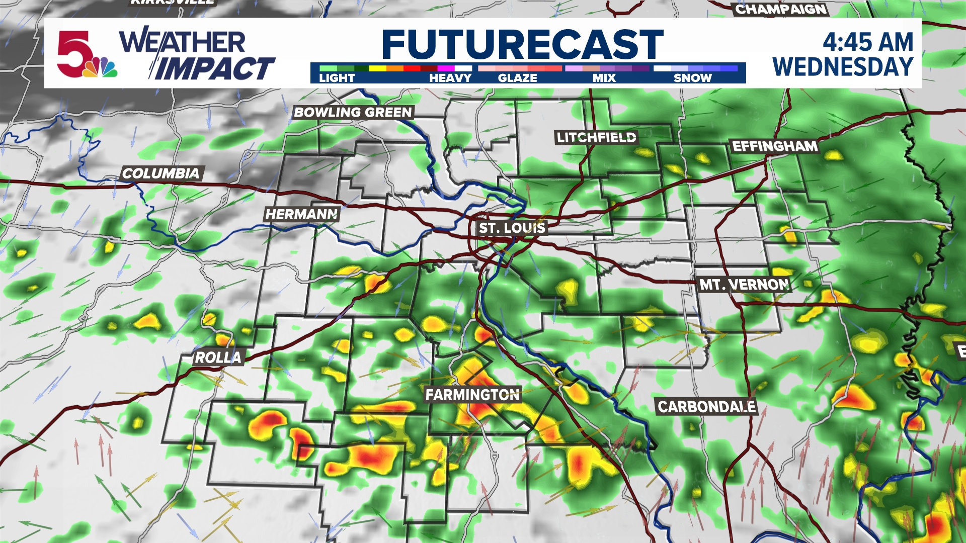St. Louis forecast: Heaviest rain in months arrives Tuesday afternoon | ksdk.com