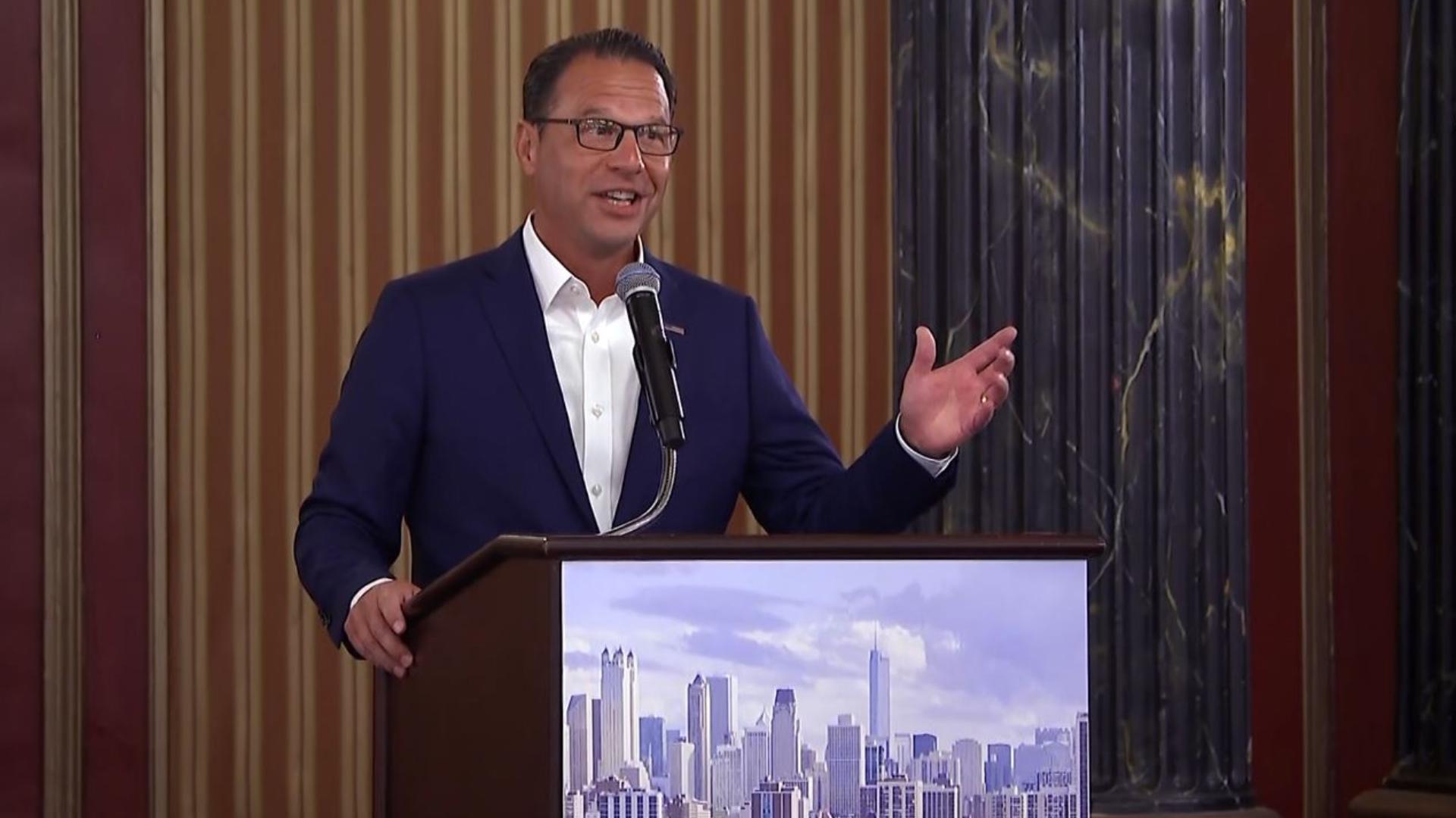 Gov. Josh Shapiro speaks ahead of the DNC at Pennsylvania delegate ...