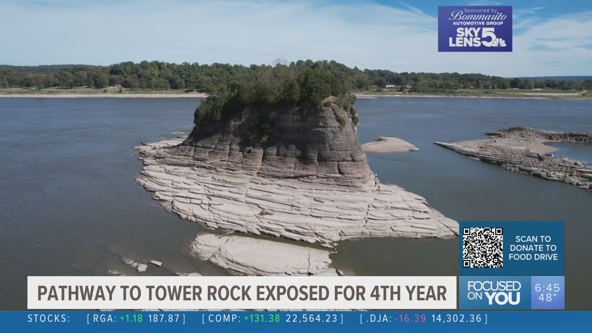 Missouri's Tower Rock reemerges from Mississippi River for 4th year in ...