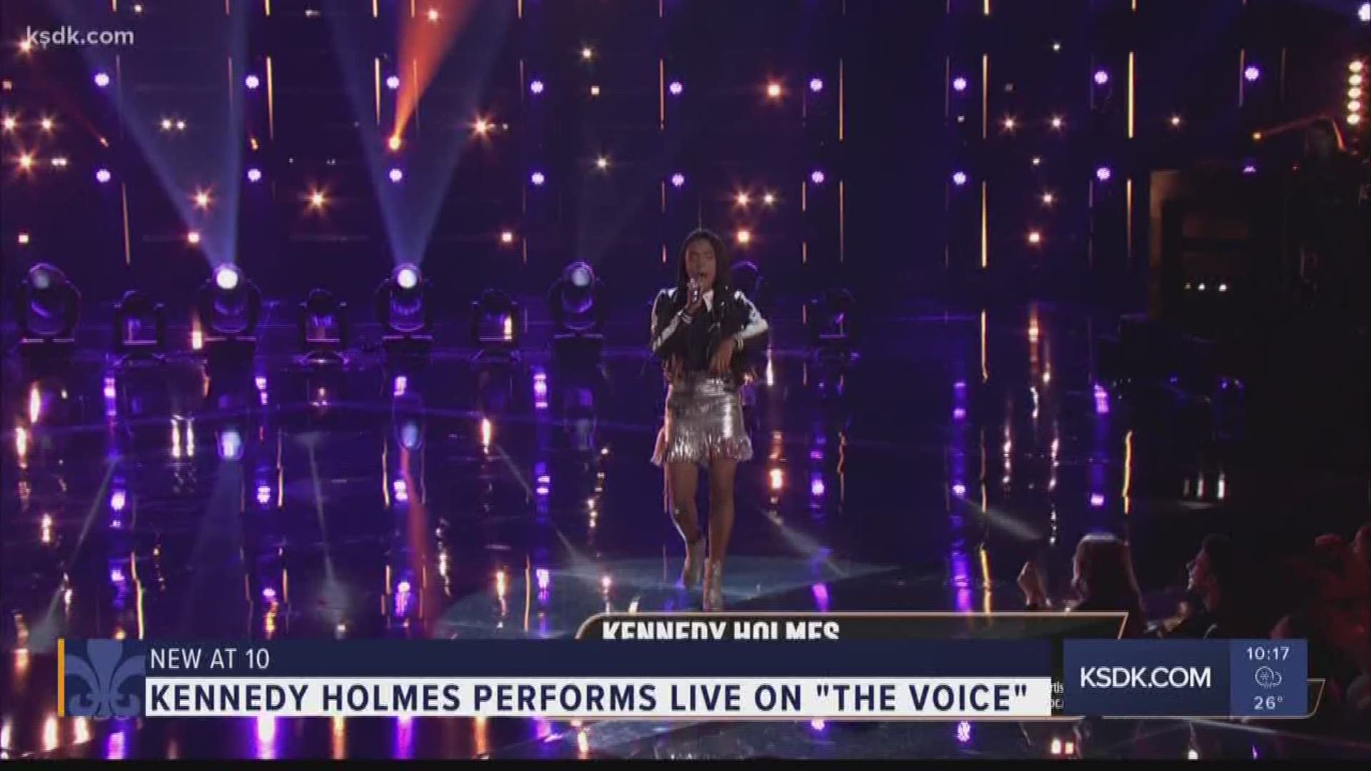 Family cheers on Kennedy Holmes from Florissant during her first live ...