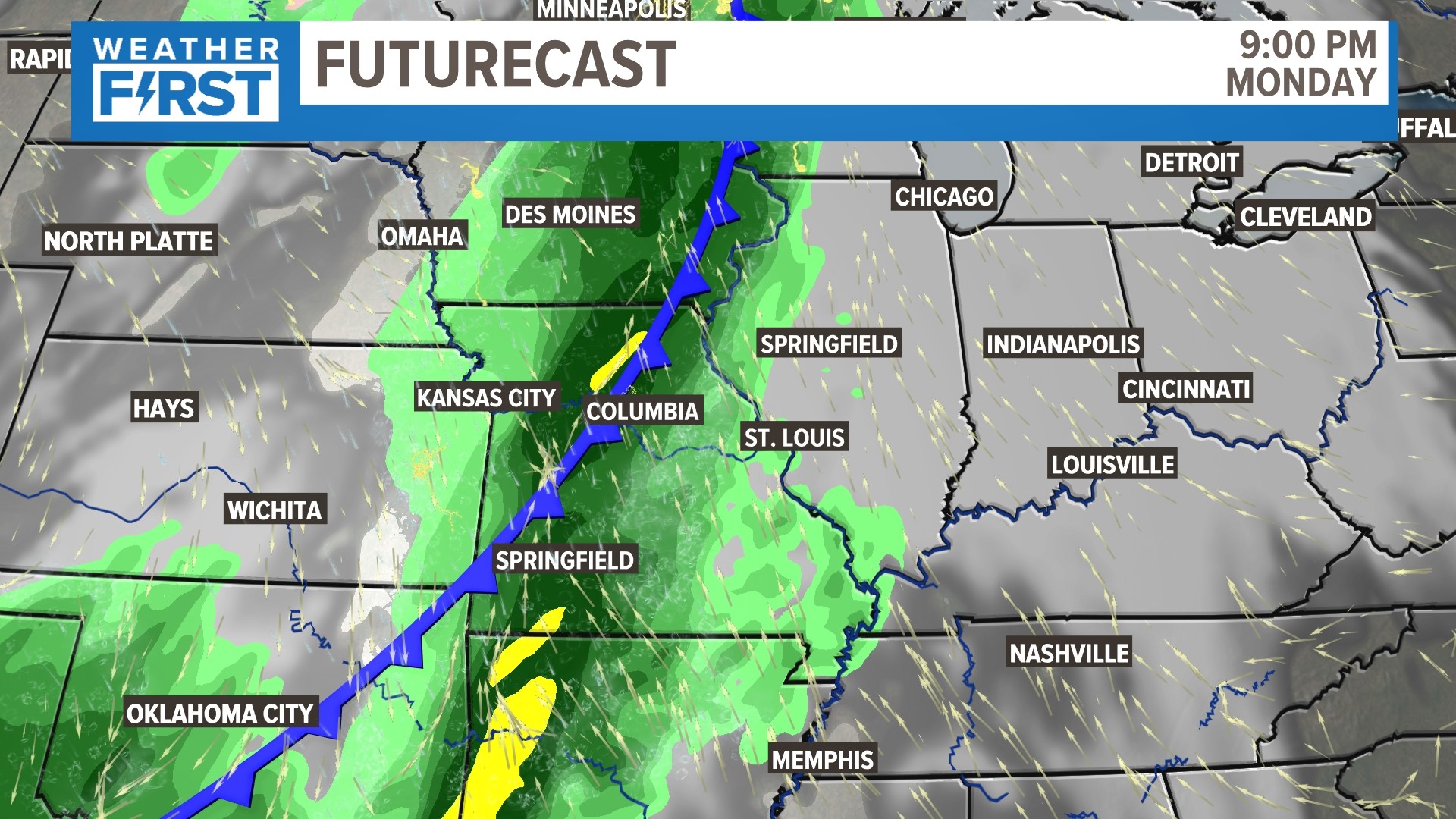 Widespread showers, downpours & some thunder Monday into Tuesday | ksdk.com