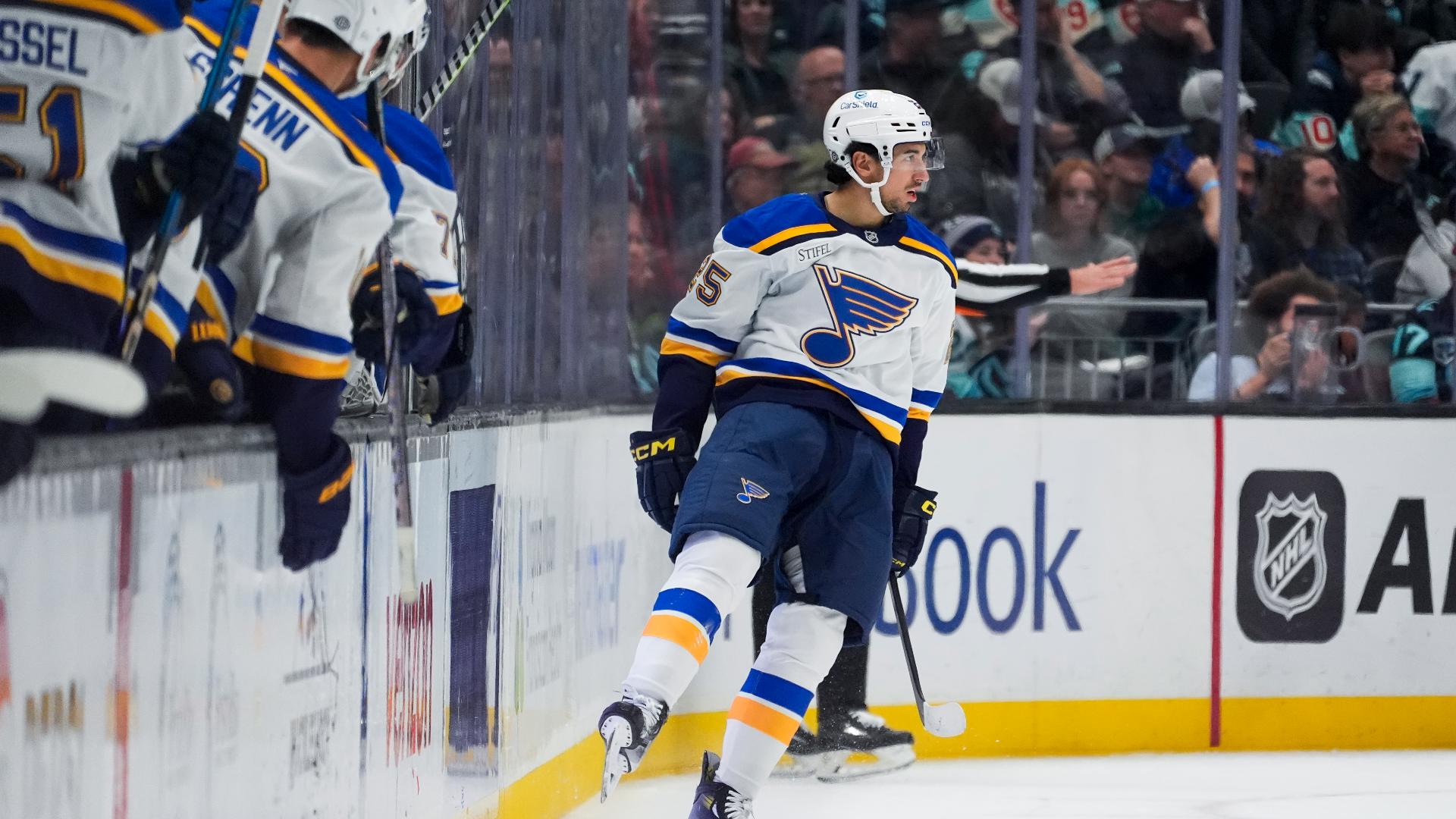 Jordan Kyrou scores twice as Blues spoil Kraken's home opener with 3-2 ...