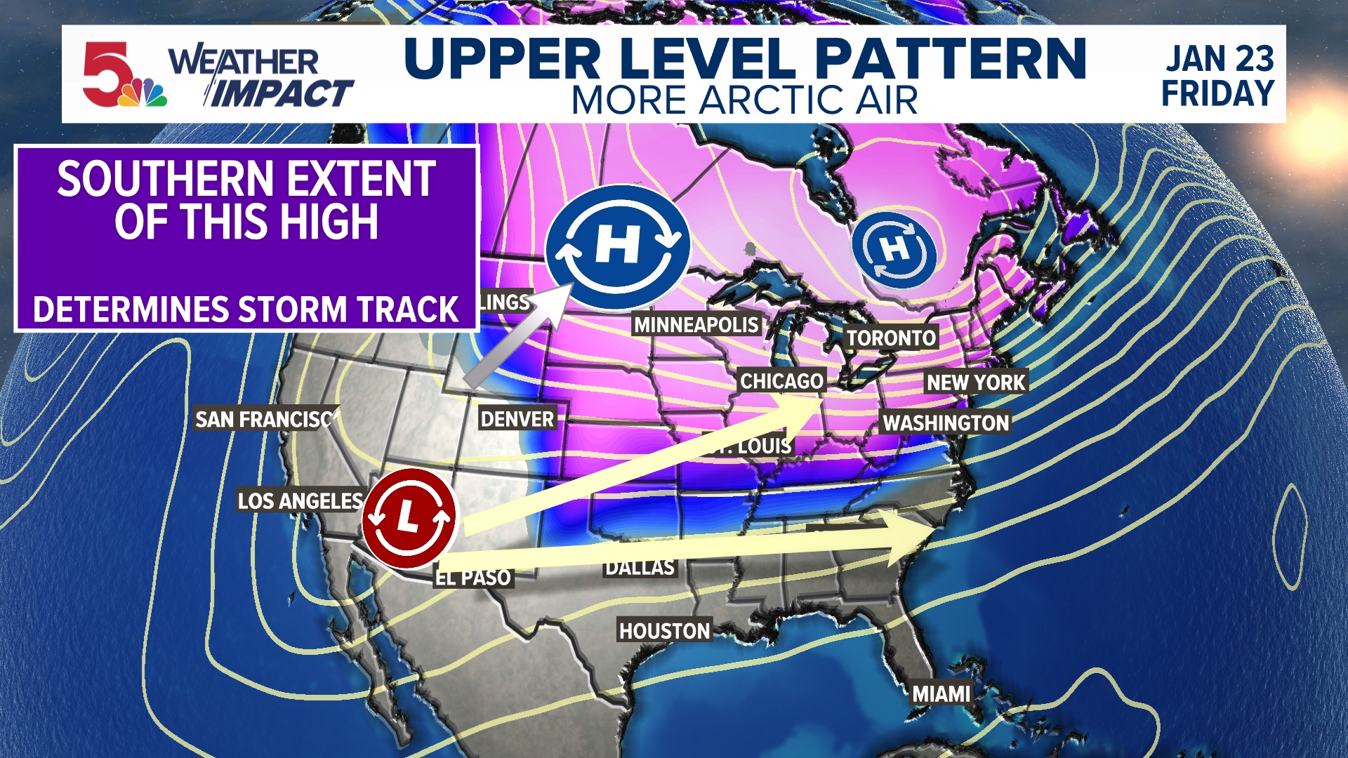 Another Arctic blast, along with snowfall chances, arrives this weekend ...